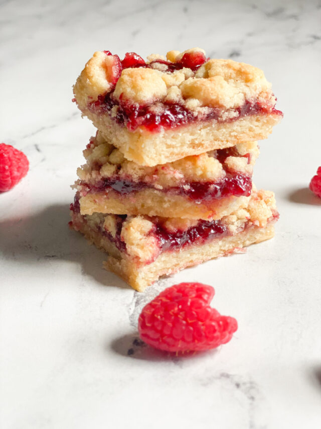 Fabulous Five Ingredient Raspberry Bars - My Family Thyme
